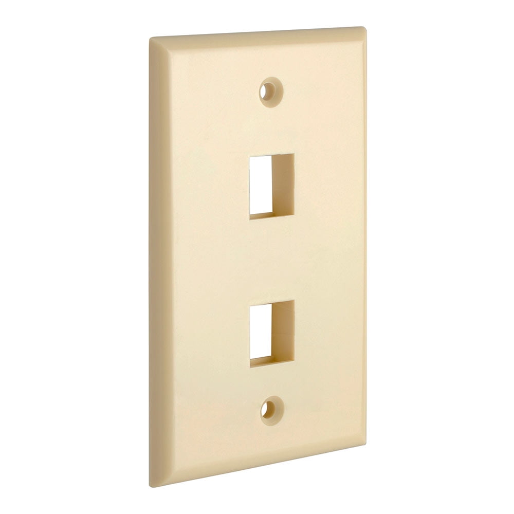 Cmple - 2 Port Keystone Wall Plate 1 Gang Wall Plate with Standard Size ...