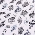 2pcs Black Snake Nail Art Stickers - Gothic Dark Fantasy Self-Adhesive ...