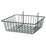 SSWBasics 12" x 12" x 8" Black Mini Grid Basket with 4 inch Slanted ...
