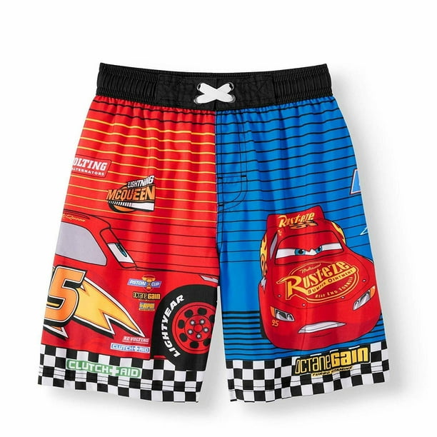Disney Cars Lightning McQueen Swim Trunks Shorts Boy Size 6/7 - Walmart ...
