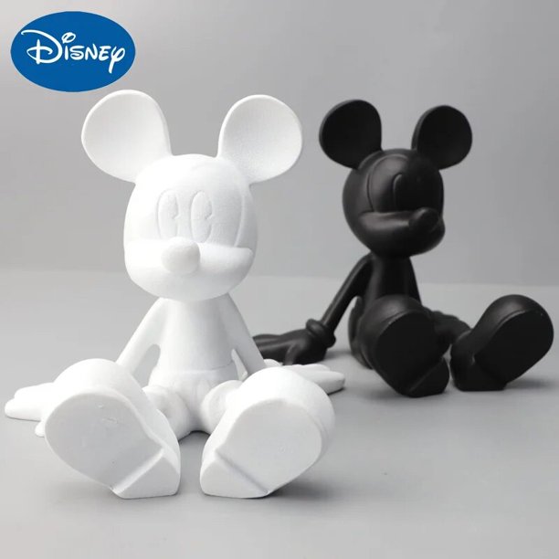 Disney Mickey Mouse Cartoon Figure Sitting Posture Resin Model Doll ...