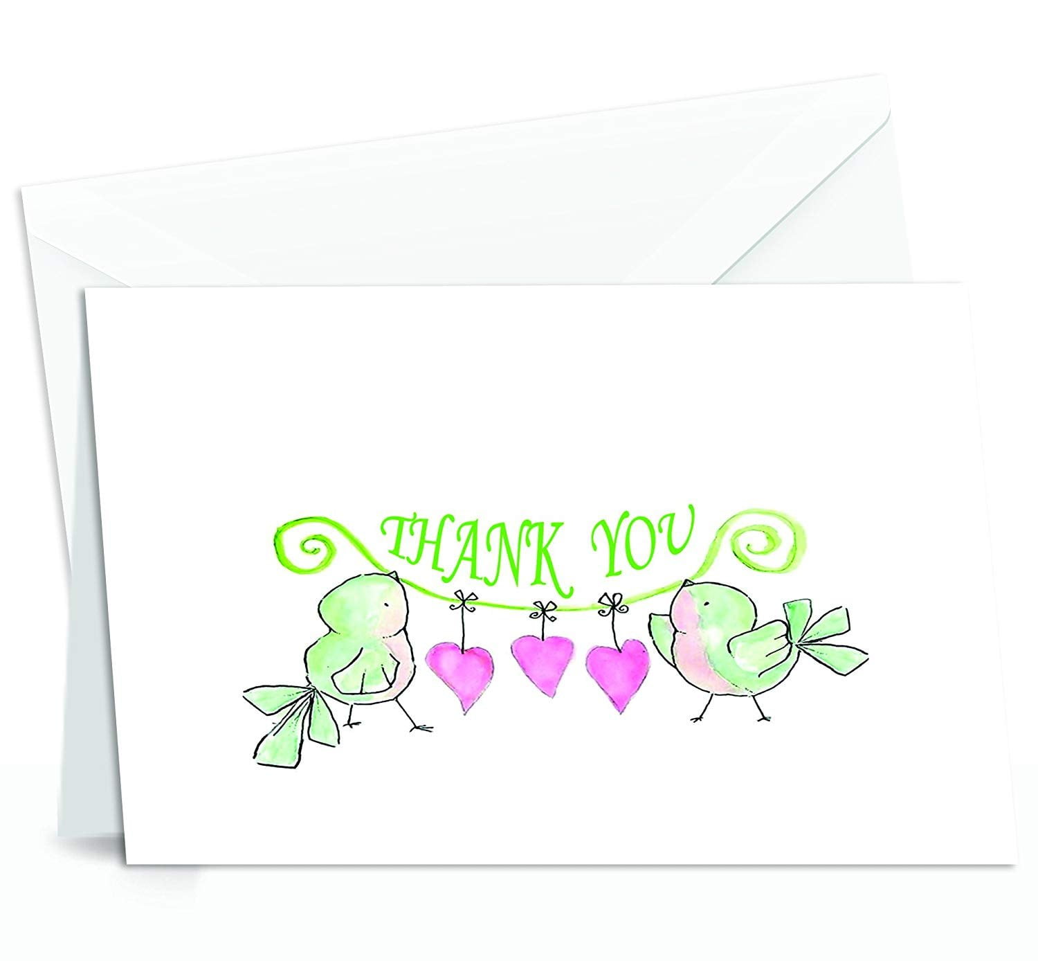 Amazing Thank You Cards with Envelopes - 4x7 Inches of 50 White Card ...