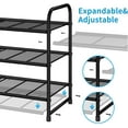 3-Tier Stackable Shoe Rack, Expandable & Adjustable Shoe Shelf Storage ...