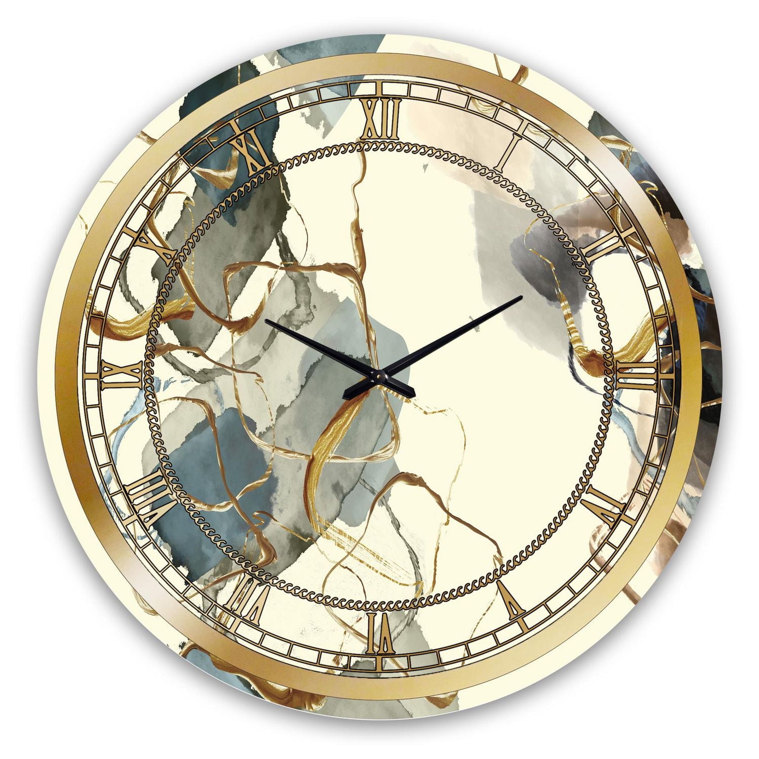 Click here for Designart gold Glam Squares Vi Glam Wall Clock prices