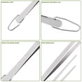 2Pcs Kitchen Tweezers Tongs Set ,304 Stainless Steel Food Cooking ...