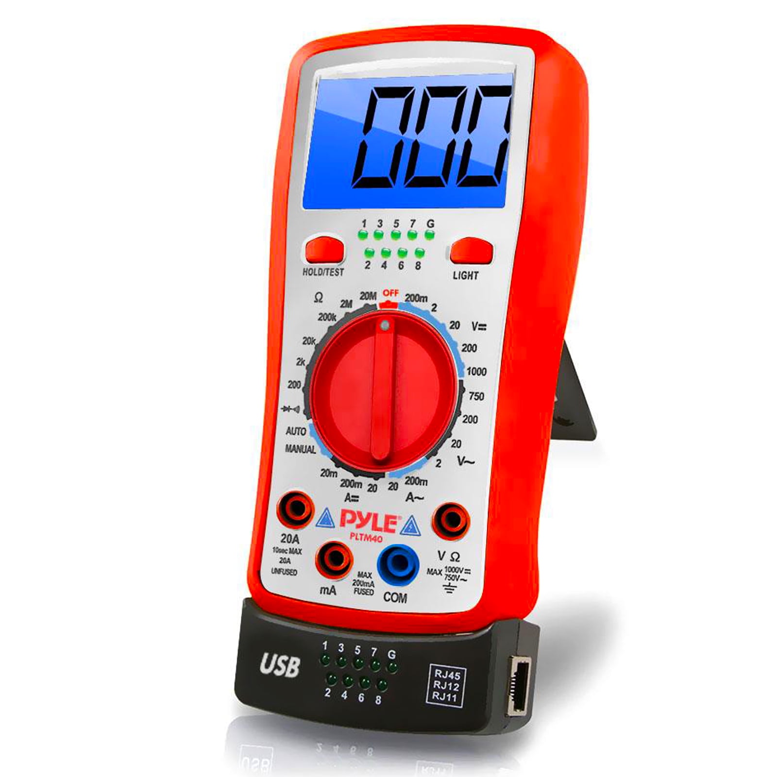 Digital Backlit LCD Multimeter, AC, DC, Volt, Current, Resistance ...