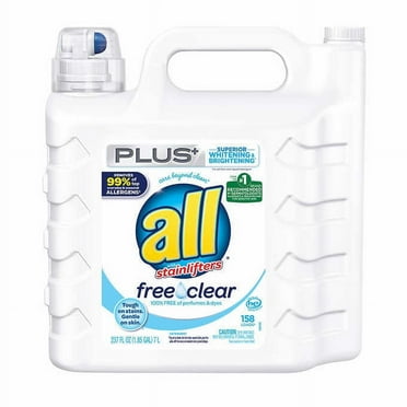 all Liquid Laundry Detergent Free Clear for Sensitive Skin, 250 Ounce ...