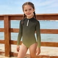 Afdoent Girls One Piece Swimsuits Kids Fashion Gradient Print Full ...