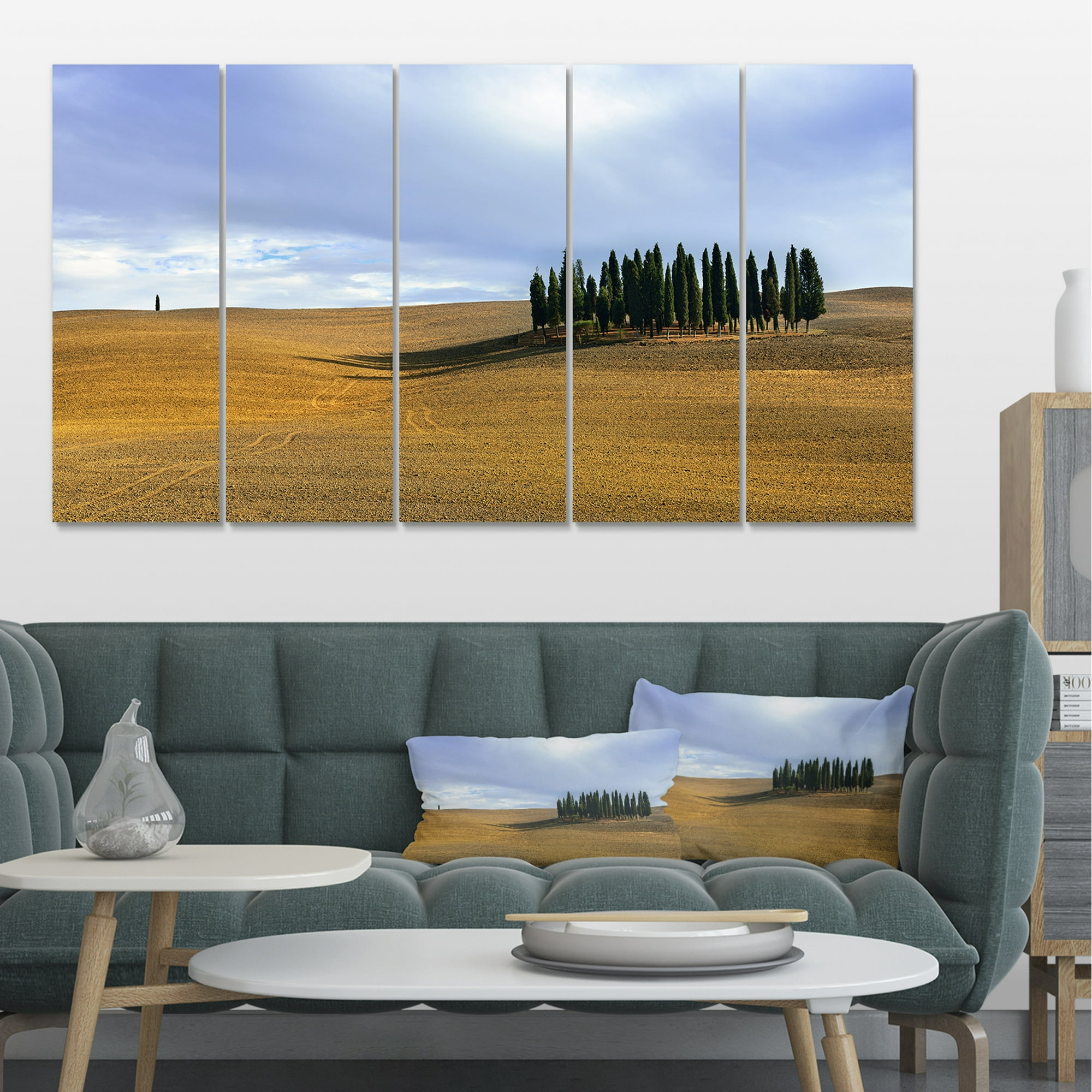 Click here for Designart Vacant Tuscan Landscape - Landscape Canv... prices