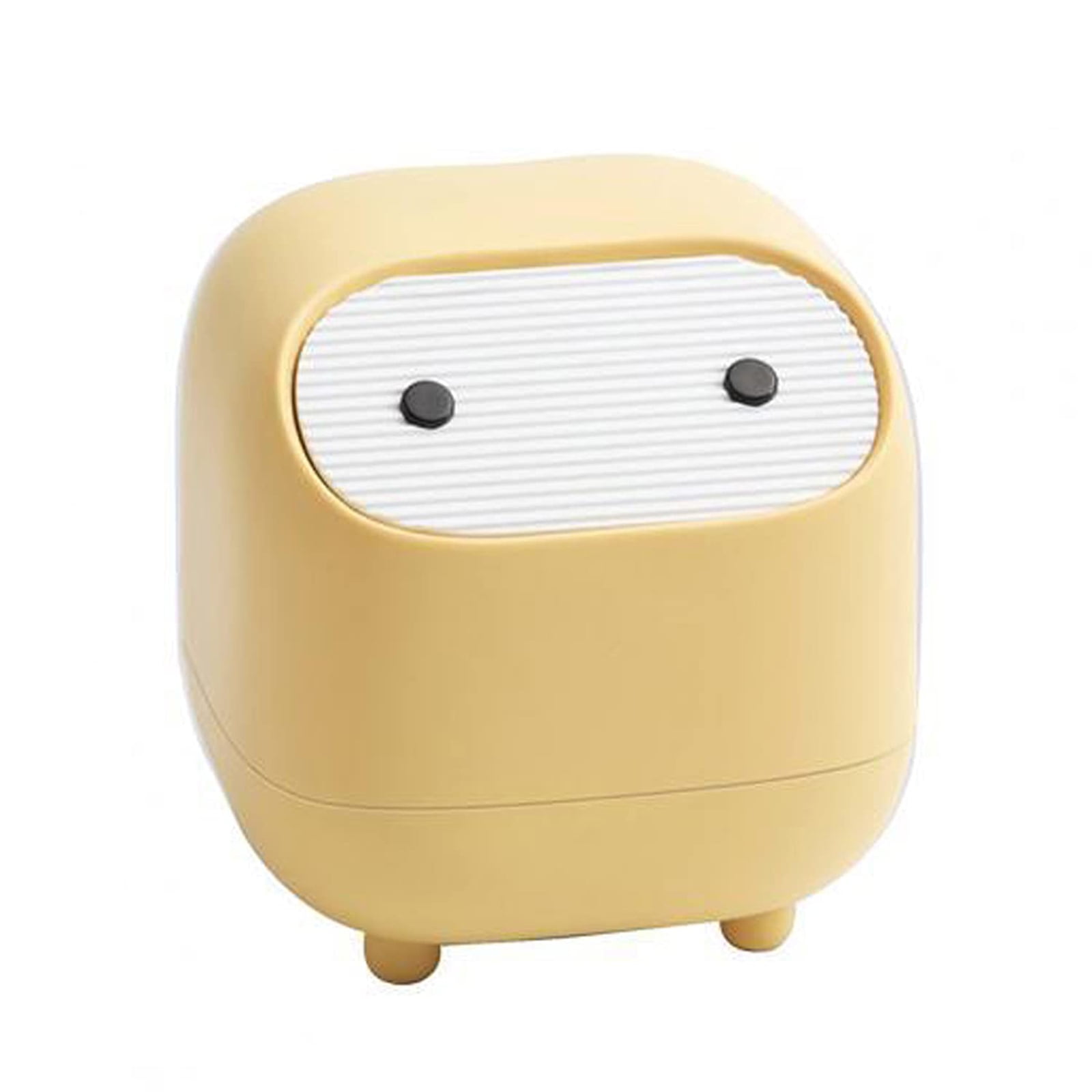 Jaspee Cute mini Ninja desktop trash can double press living room ...