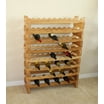 BENTISM 72 Bottle Stackable Modular Wine Rack Bamboo Wood Display Shelf ...