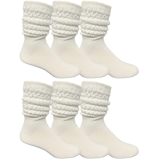 Yacht & Smith Men's Cotton Extra Heavy Slouch Socks, Boot Sock (6 Pairs ...