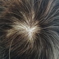 Human Hair 6inch Mixed Grey Hair Replacement System 0.1-0.12mm All PU ...