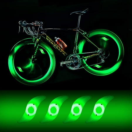 YDJKET 4 Bike Wheel Lights Waterproof Bike Lights, LED Bike Tire Light ...