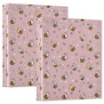 3 Ring Binder with Flattened Metal Clip 1.5" Round Rings Binder ...