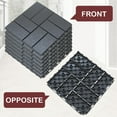 Jollebone 38 Pack Plastic Deck Tiles, 12"x12" Grey PE Interlocking ...