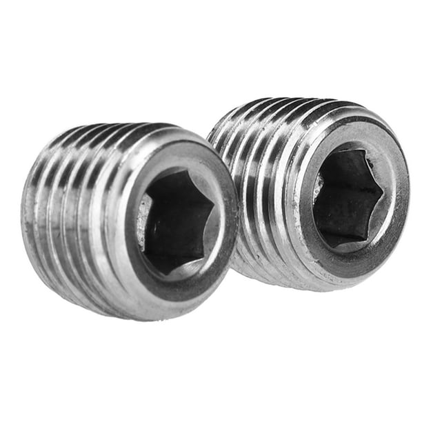Tapón macho con rosca hexagonal interna, 2 piezas, 1/4 pulg., NPT, conector de tubería, rosca ...