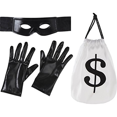 Thief Costume Accessory Kit, 4 pieces, One Size - Walmart.com - Walmart.com