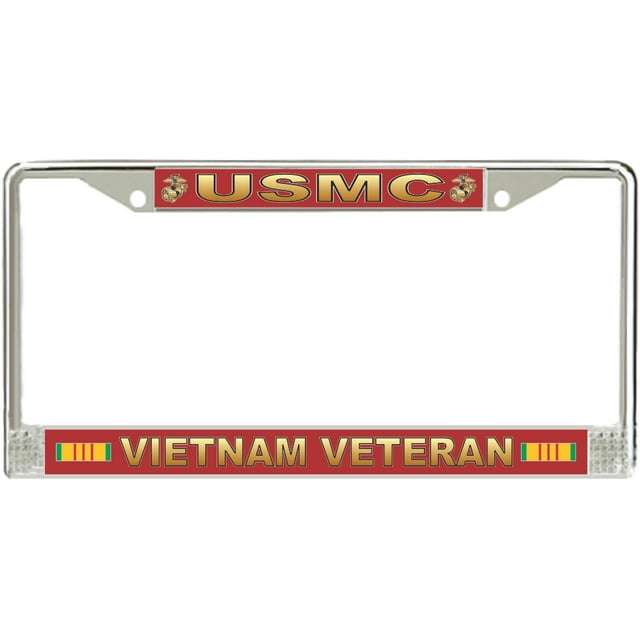 USMC Vietnam Veteran with Ribbons License Plate Frame - Walmart.com
