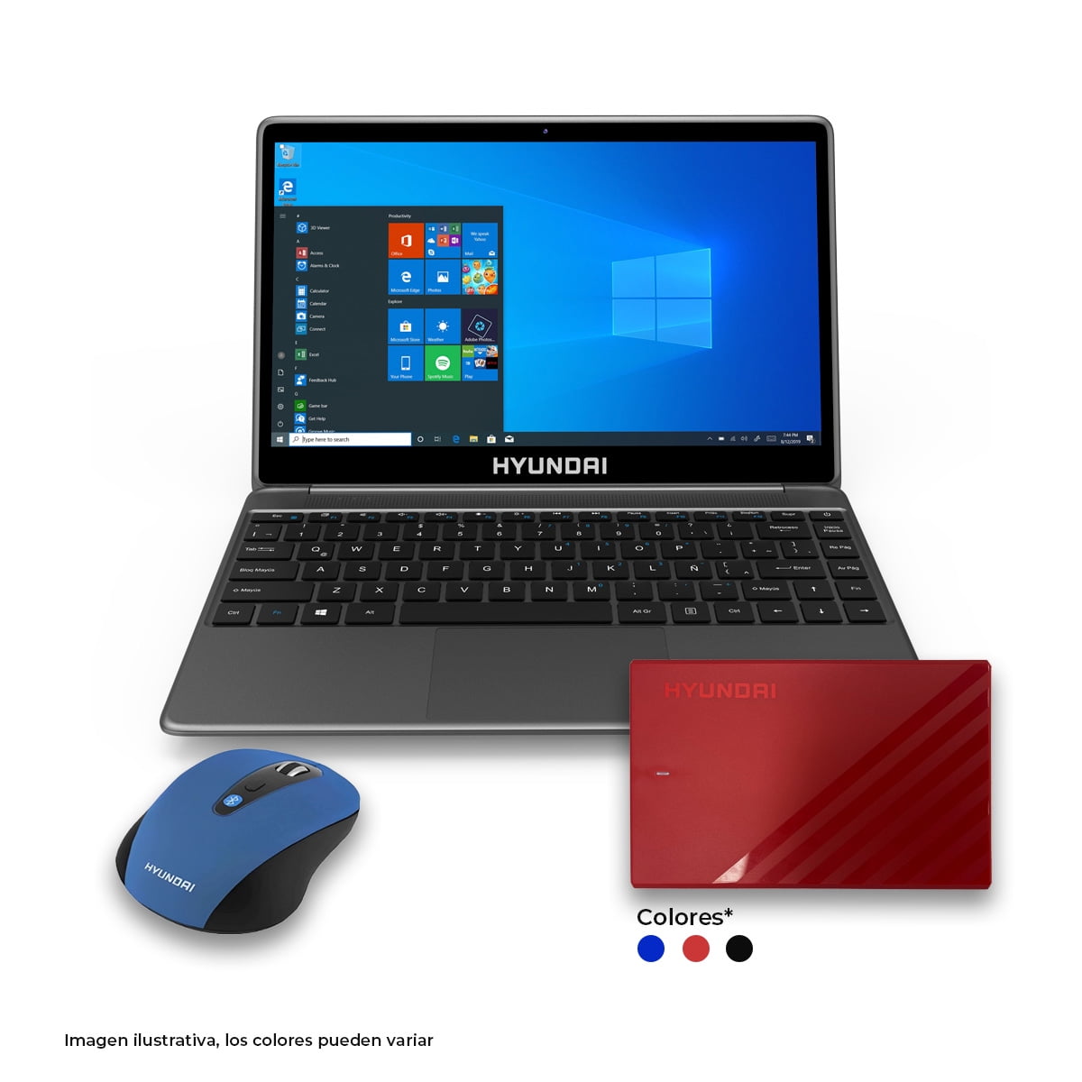 Laptop Hyundai Hybook Ereny Plus + Disco Duro 500gb + Mouse | Bodega ...