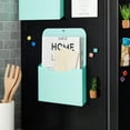 2 Pack Mint Colored Magnetic File Holder, Mountable Wall Organizer for ...