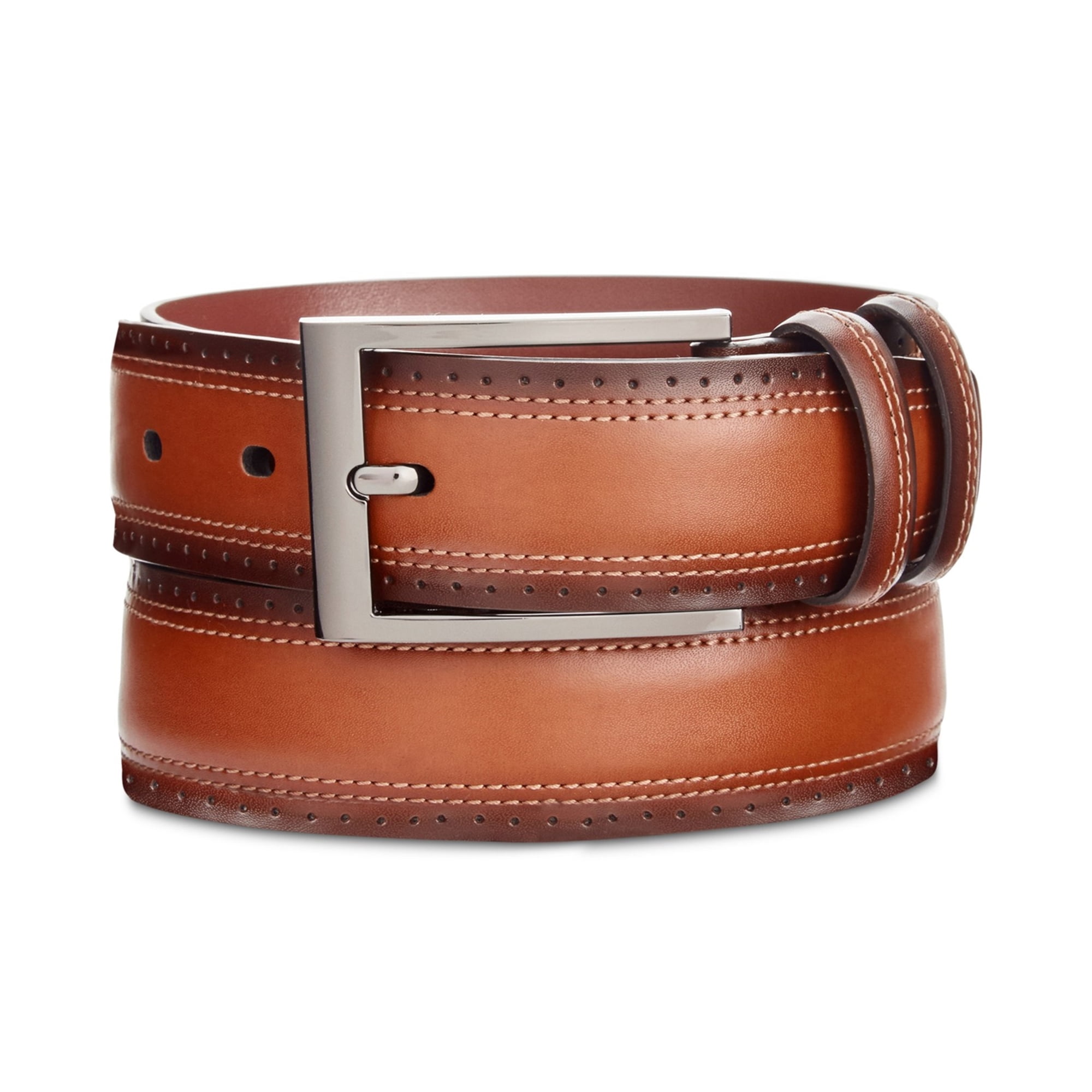 Perry Ellis Mens Double Stitch Belt - Walmart.com