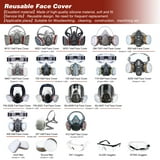 NASUM M301 Half Facepiece Respirator, Reusable Sanding & Painting Mask ...