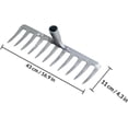 11-tooth iron garden rake for cultivation and soil loosening, heavy ...