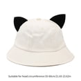 Breathable Bucket Hat for Girls Cartoon Cats Ear Devil Theme Versatile ...