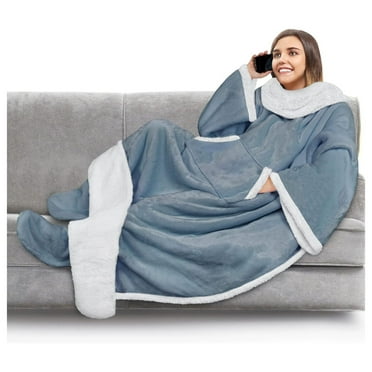 Catalonia Women's Poncho Cape, Sherpa Fleece Cloak Coat, Snuggly Hooded ...