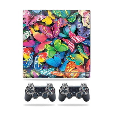 Skin Decal Wrap Compatible With Sony Playstation 3 PS3 Slim + 2 ...
