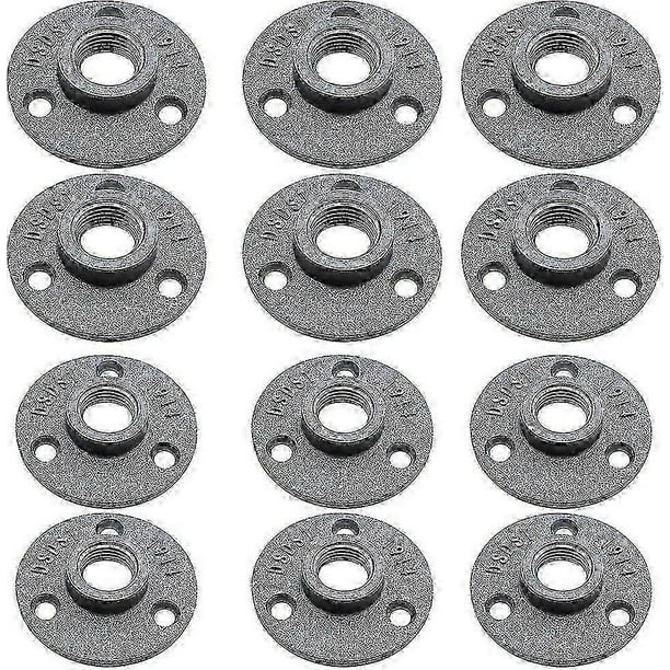 12pcs Threaded Floor Flange 1/2 Inch And 3/4 Inch Pipe Flange Cast ...