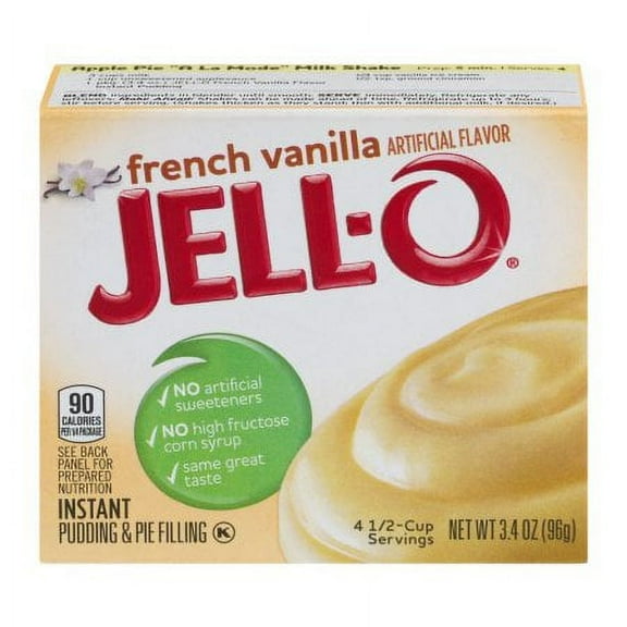 2-Pack Jell-O French Vanilla Instant Pudding & Pie Filling Mix, 3.4 oz ...