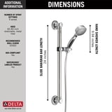 Delta Faucet ActivTouch 9-Setting Handheld Shower Head, Chrome Finish ...