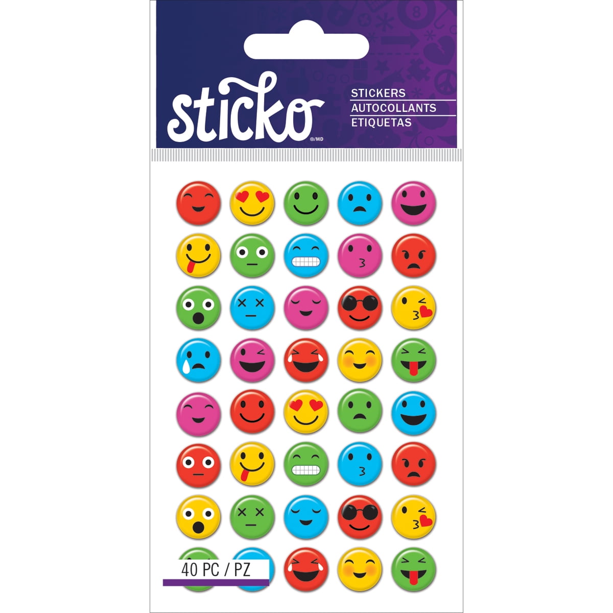 Sticko Stickers-Mini Smile Faces - Walmart.com