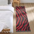 72x23.5 Runner Rug Non Slip Washable Bold Crimson Chevron Pattern Soft ...