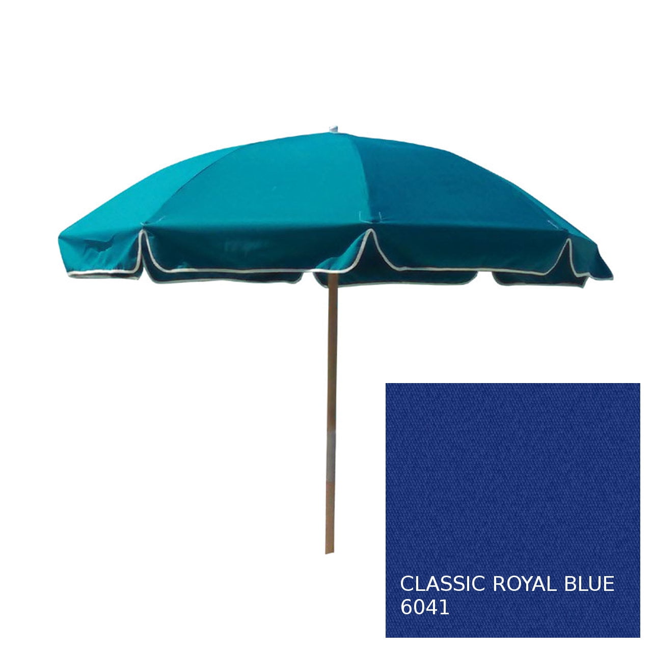 Julington 8 Rib .302 7.5Ft Octagon Wood Pole Umbrella - Royal Blue ...