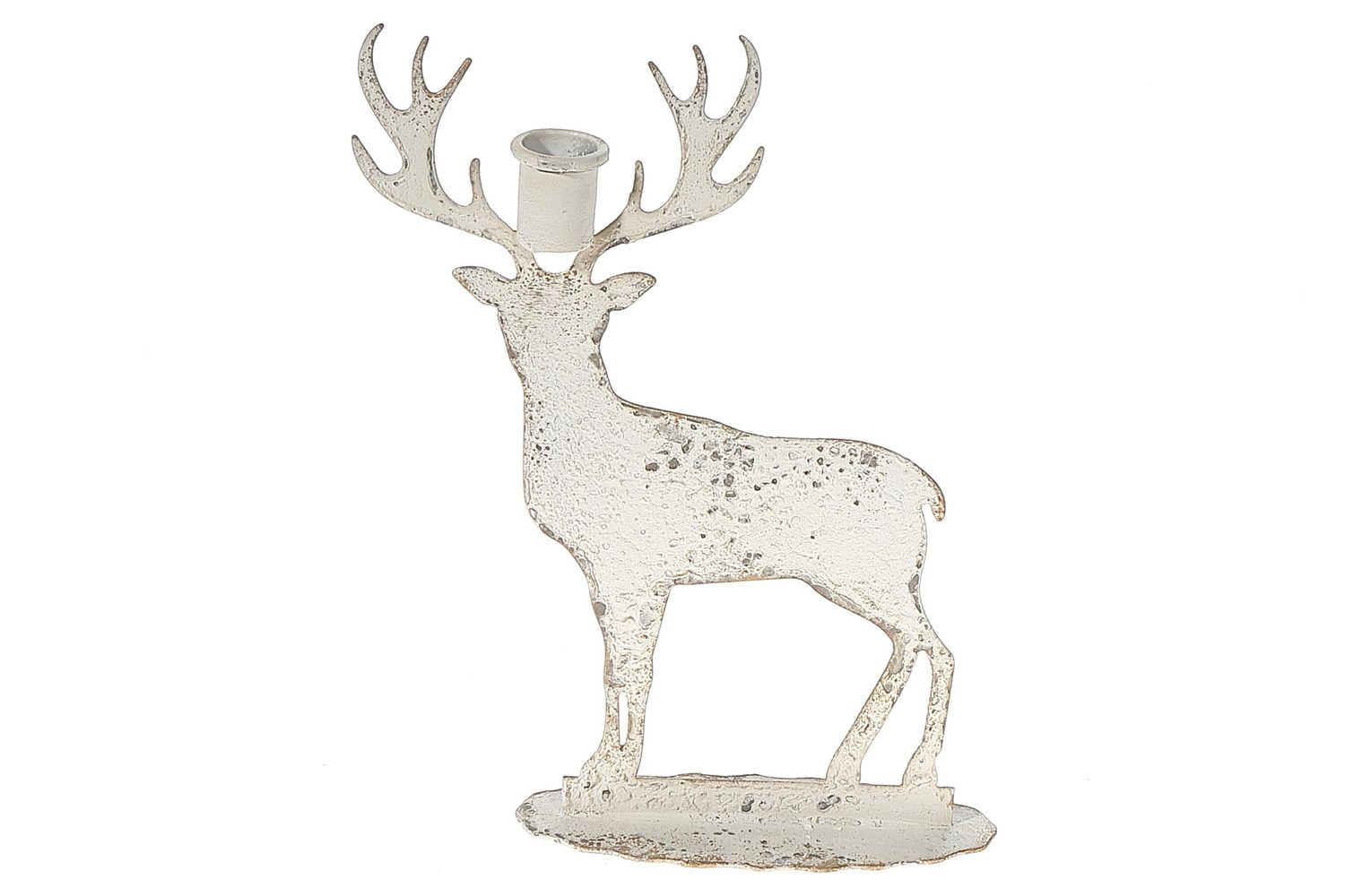 Distressed White Metal Deer - Walmart.ca