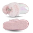 Jessica Simpson Girls Plush Slip on House Slippers With Memory Foam ...