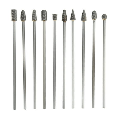 Carbide Burr Set, 10pcs Multi Uses Practical Grinding Burr Files Heat ...