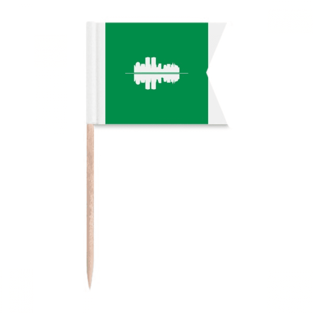 Urban Architectural Signs Symbolize Reflected Landscape Toothpick Flags ...