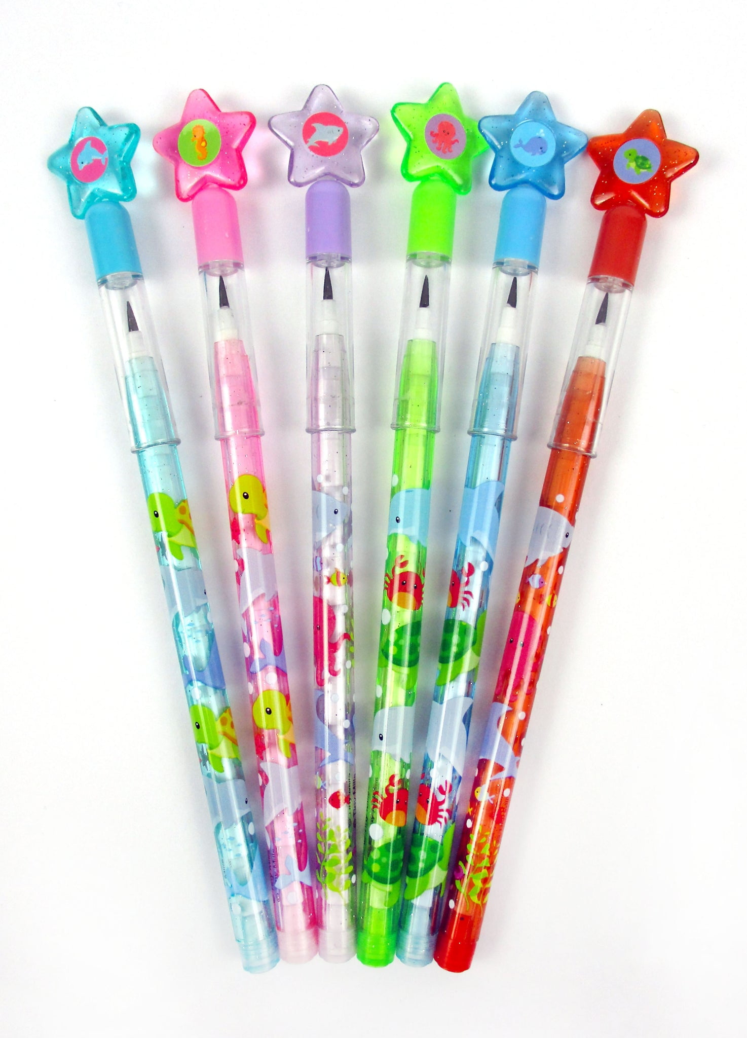 24 Pcs Ocean Animals and Sealife Multi Point Pencils - Walmart.com