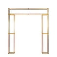 BalsaCircle 7.5 feet Gold Metal 3D Rectangular Backdrop Stand Wedding ...