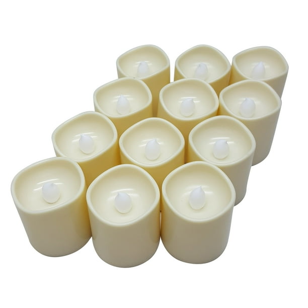 Mainstays Flameless LED Votives, Ivory, Set of 12 - Walmart.com