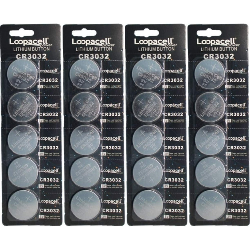 Loopacell CR3032 CR 3032 Lithium 3V 20 Batteries - Walmart.com ...