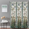 Bathroom Shower Curtain Vintage Floral Dragonfly Waterproof Shower ...