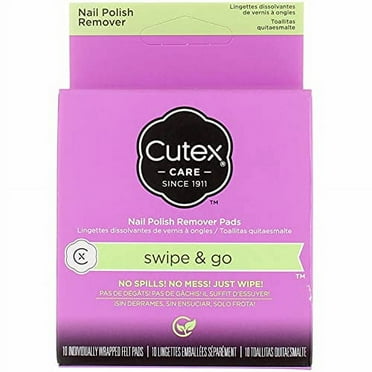 Cutex Nourishing Fingernail Care Swipe and Go Nail Polish Remover Pads ...