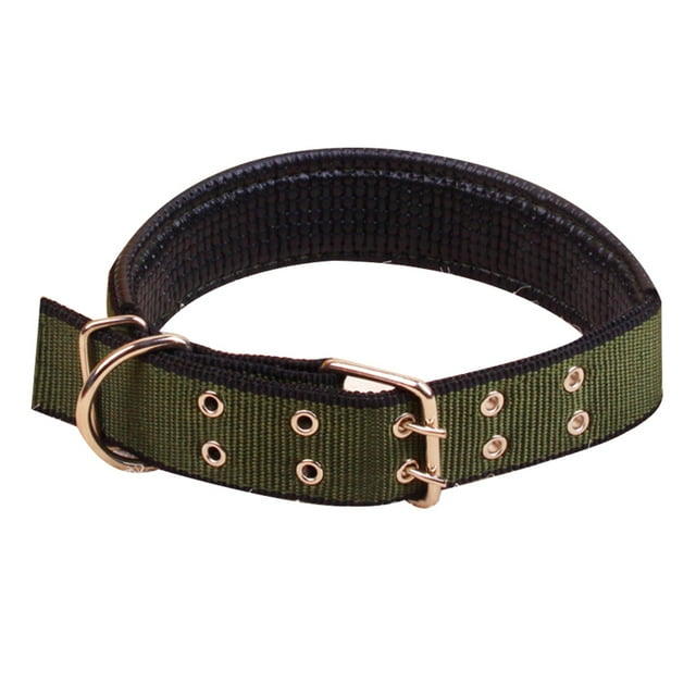 Adjustable Double Thick Heavy Duty Nylon Military Dog Collar With Metal ...