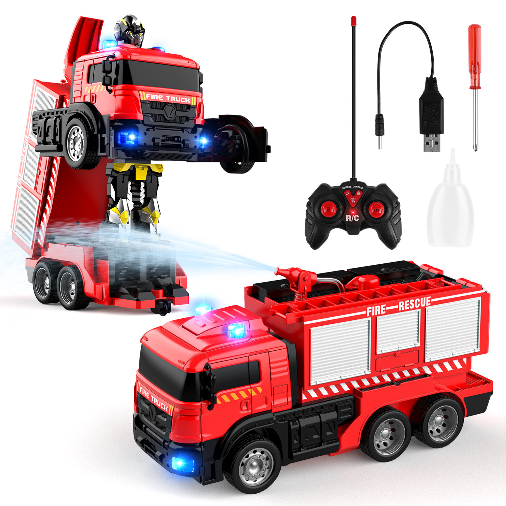 MICROMACHINES Medium Transforming Playset Fire Rescue - Walmart.com