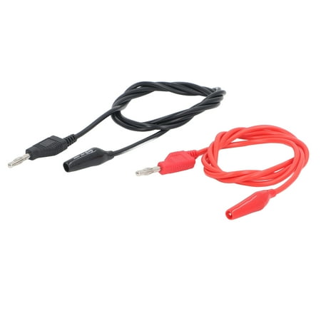 Banana To Clip , Multimeter Banana Plug Cable 4mm Soft Silicone 18AWG ...